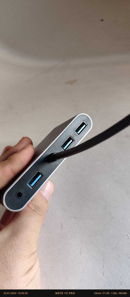 Type c hub, концентратор ,hdmi / Lan /usb 3.0/vga/aux