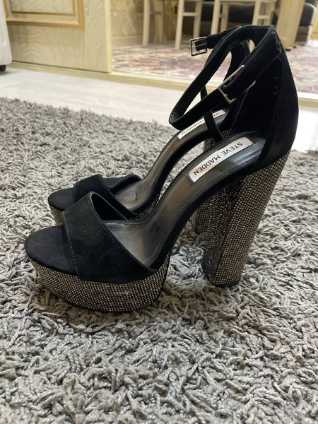 Босоножки Steve Madden - Women's Black Heeled Sandals - Gonzo