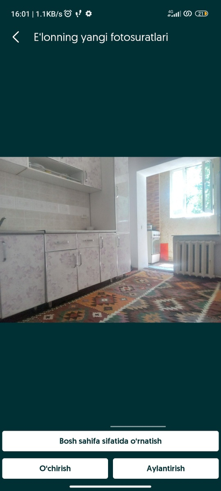 Chilonzor tumanida qizlar uchun kvartira