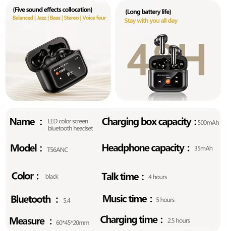 Беспроводные наушники Awei T56 ANC Earbuds V5.4