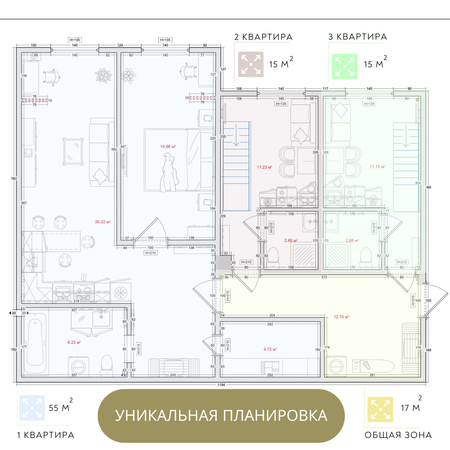 Продаю 3 квартиры в одной как готовый бизнес