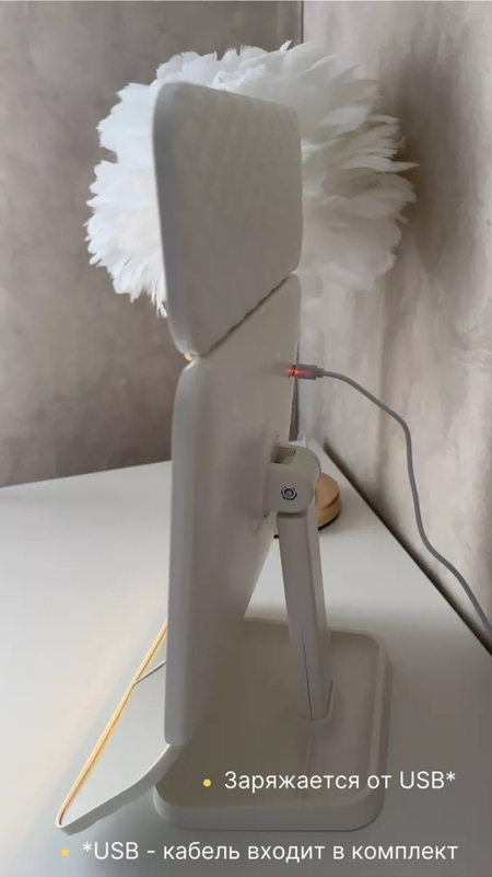 Зеркало с подсветкой настольное косметическое для макияжа USB