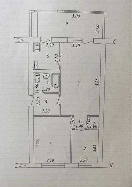 Ялангач 3-комнатная 3/4 68 м² кирпич 2х6 комн разд хорошее состояние