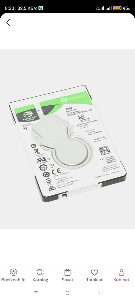 Hdd 500gb sotiladi
