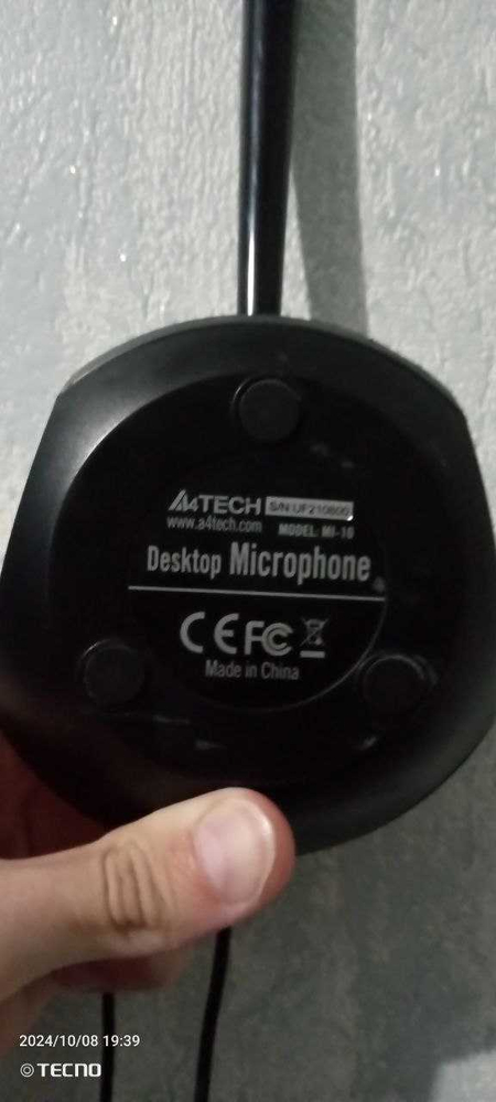 Настольный гиперчувствительный Микрофон a4tech