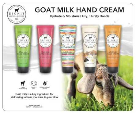 Dionis Goat:Набор-Крем для рук на основе козьего молока, 5шт по 28г