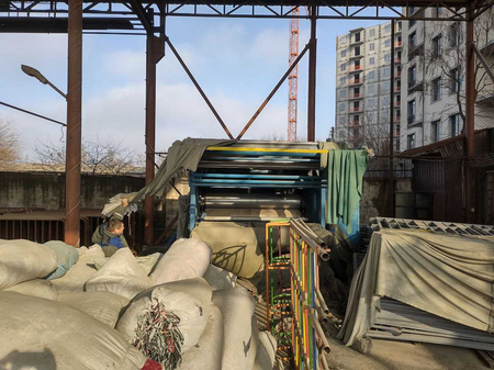 Продается каландерный календерный станок, станок для обжига ткани