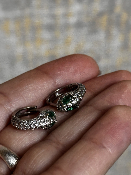 Серьги ‘ЗМЕИ’ серебро 925 проба