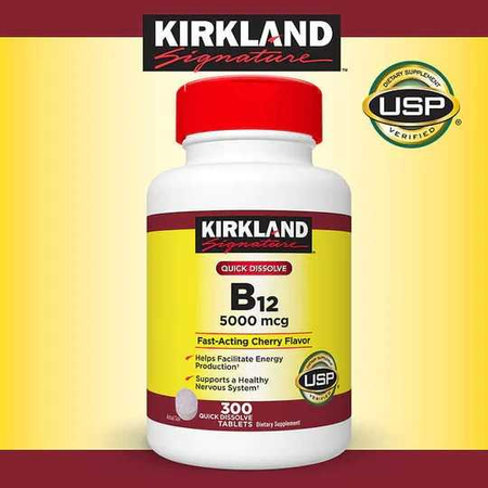 Kirkland витамин B12 5000 mcg., 300 таб