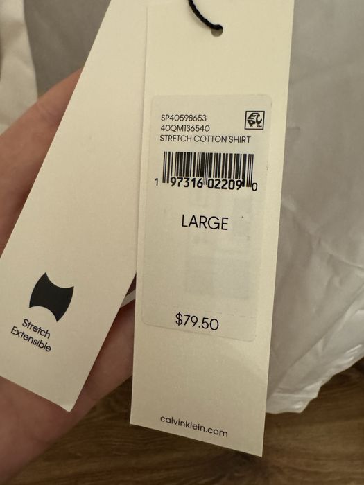 Белая рубашка CALVIN KLEIN оригинал