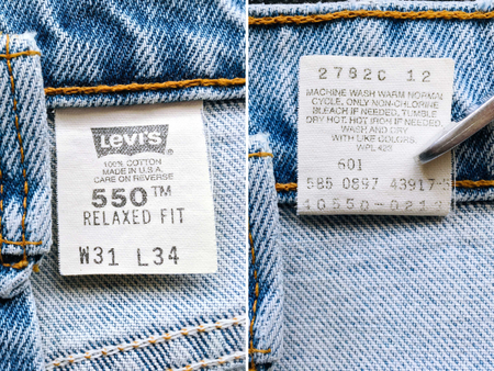 VINTAGE 1997 Made in U.S.A. LEVI'S® 550™ Orange Tab™ Jeans — W31 L32