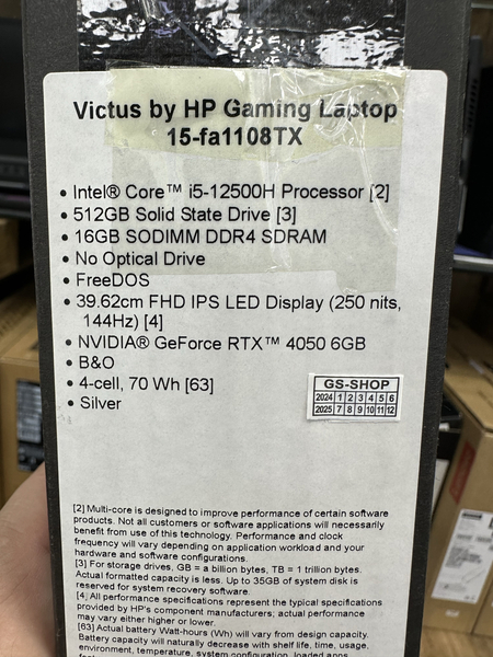 Новый игровой Hp victus i5 16/512RTX4050-6 гб