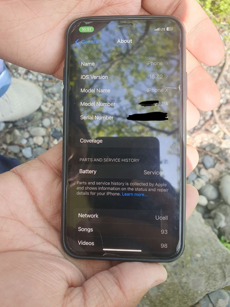 iPhone X 256GB xotira