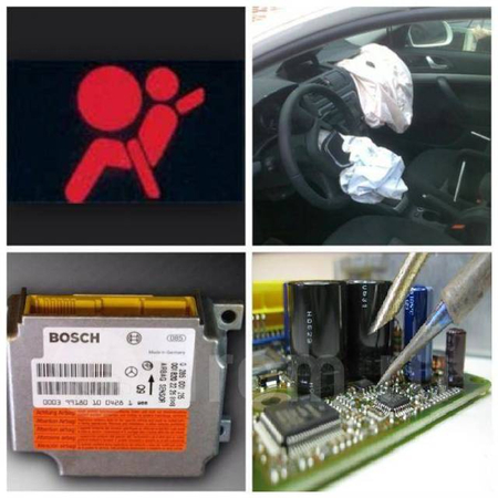Программирование блока SRS airbag и ремонт ремня безопасности