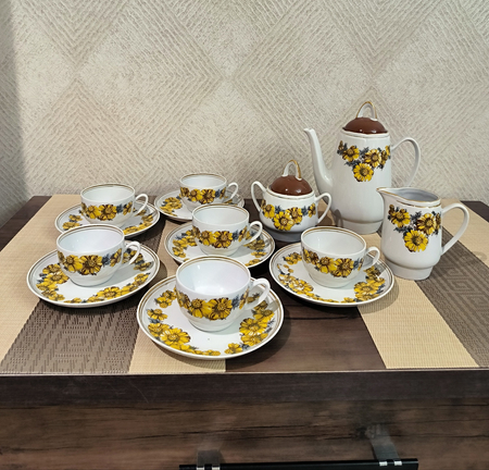 Совeтский кoфeйный cервиз. Рижский фаpфоpовый зaвод. RPR.