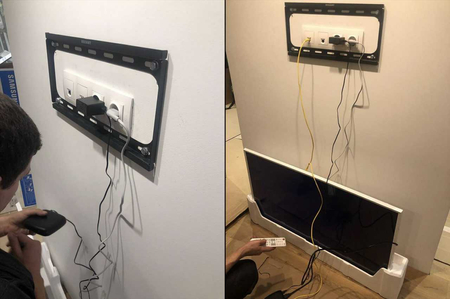 Установка кронштейн для телевизора  настройка SmartTV Смарт