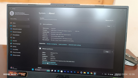 Asus Tuf A15 FA507NU- R77735
CPU: Ryzen 7-7735Hs (3.2