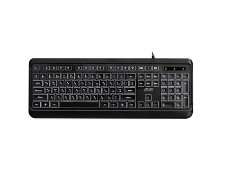 Проводная клавиатура 2E KS120 USB BLACK с подсветкой