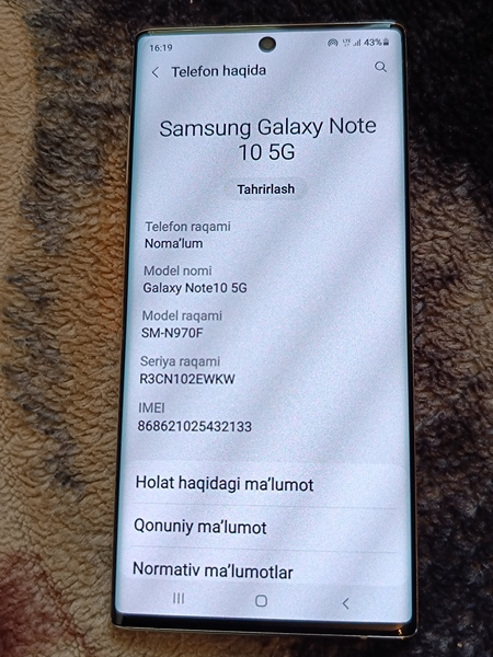 Samsung Note 10 5g
