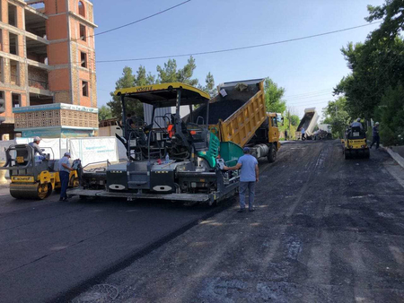 Асфальтирование дорог в Ташкенте. 