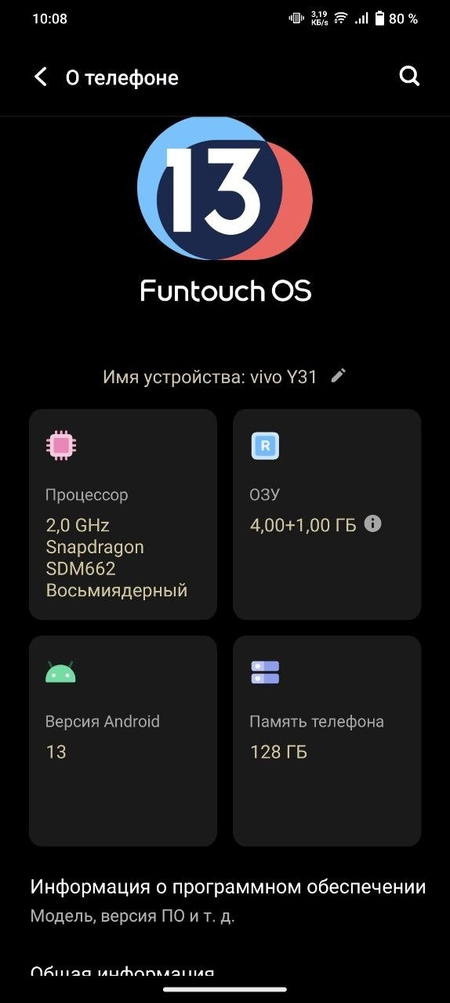 Vivo Y31 128/4+1