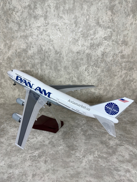 Самолет на подарок (BOEING-747 PAN AM AMERICA) с LED подсветкой