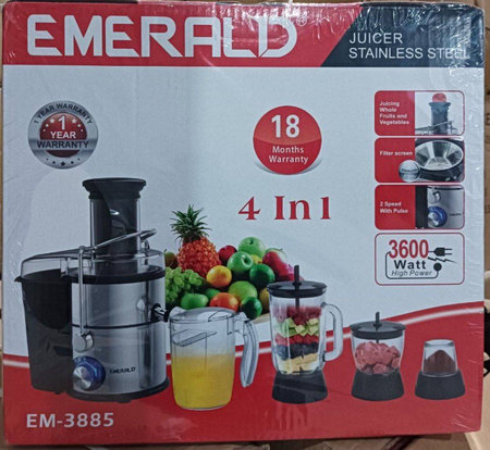 Оптовая Цена! 4в1 Соковыжималка блендер, blender Emerald sokvijimalka