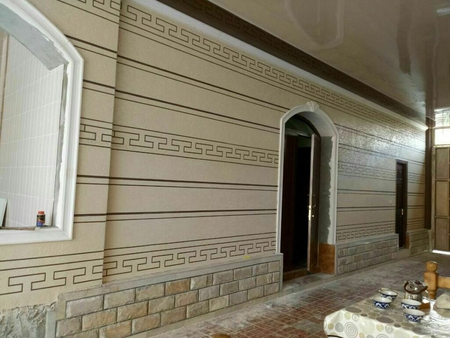 Травертин фасад ишларини кламиза