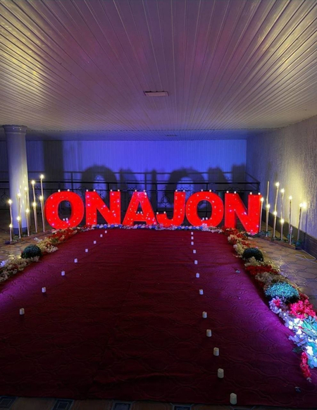 OTAJON ONAJON decoration xizmati:\\nOTAJON\\nONAJON\\nqizil gilam\\nRGB svet\\n2