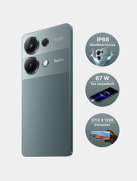 Смартфон Xiaomi Redmi Note 13 Pro 8/256/12/512ГБ 8/128ГБ камера 200 Μπ