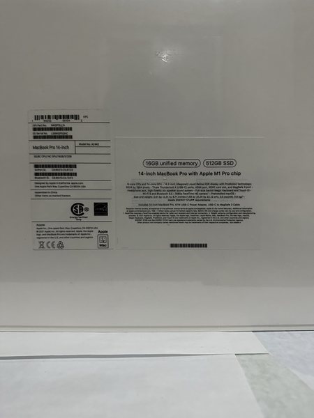 MacBook Pro 14-inch M1 16/512GB LL/A