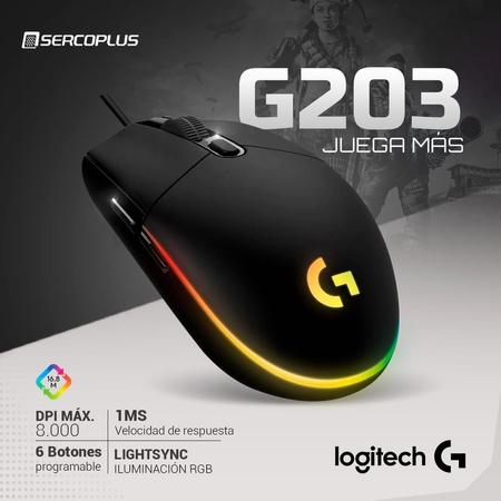 Оригинал!Logitech G203  (форма как у G102) Проводная мышка/мышь/mishka