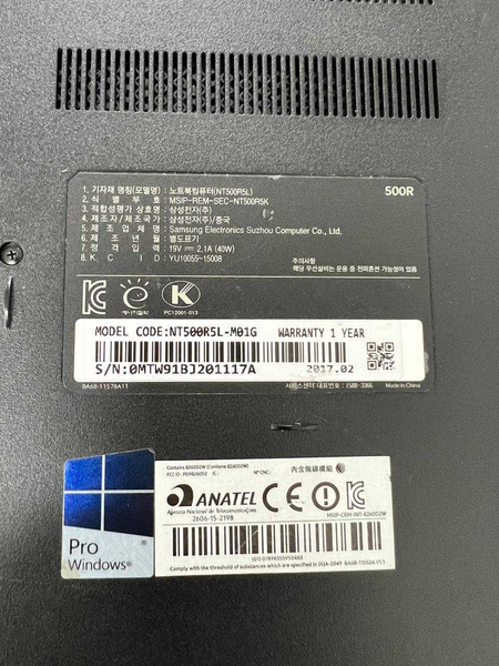 Samsung Laptop NT500R5l
