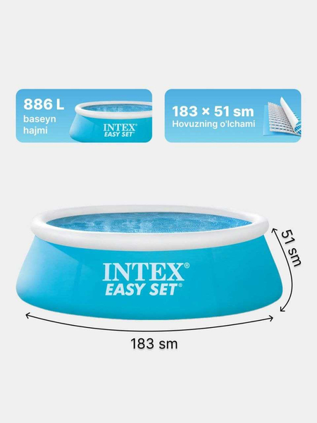 Muddatli to'lovga basseynlar (Intex brendi] boshlang'ich to'lovsiz
