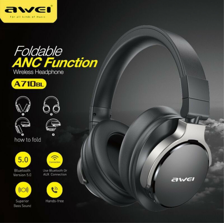 Беспроводные наушники AWEI A710bl с шумоподавлением ( ANC )
