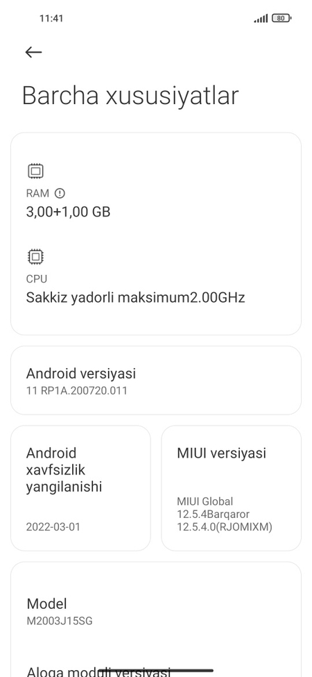 Redmi note 9 3+1/64 narxi 1,100,000 kelishamiz
