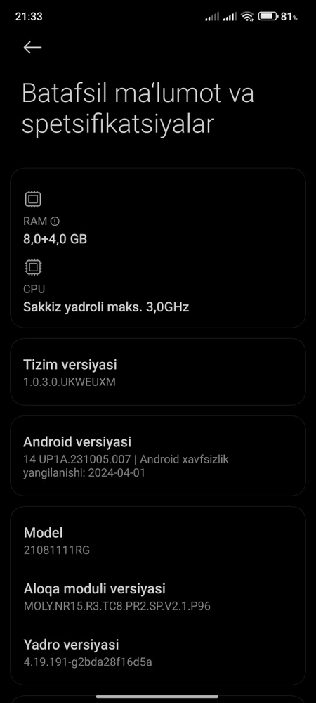 Xiomi 11T smartfon