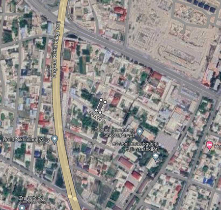 Продается 6 соток в Фергане, район аэропорта, рядом со школой Парвоз