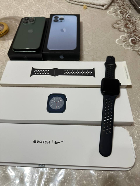 Apple Watch 8 45Mm Nike iWatch Aqlli Soat Smart 6 7 9 Умные Часы  4 5