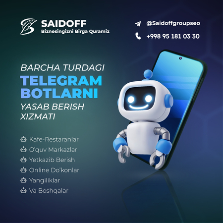 CRM, Web-sayt, Telegram bot, Brandbook, Logobook, Guidebook tayyorlash