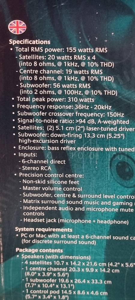 Колонки Logitech G51 5.1
