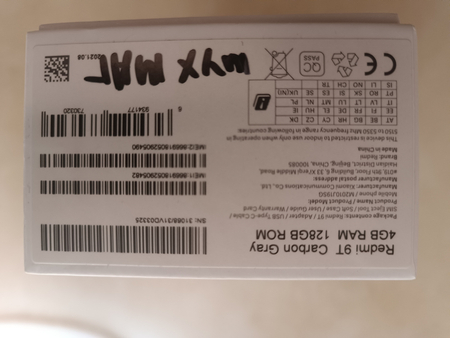 Xiaomi Redmi 9T 4/128GB в новом состоянии в полном комплекте