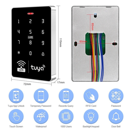 Кодовая панель контроллер C6 Tuya Smart, Accsess control, kodoviy pone