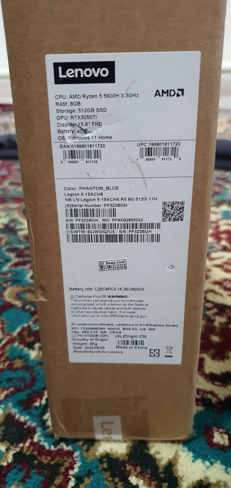 Notebook Lenovo LEGION 5