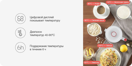 Многофункциональный складной электрический чайник Xiaomi Deerma