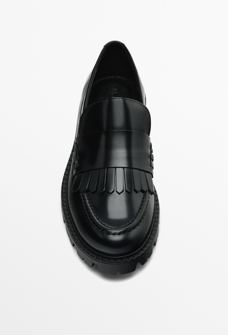 Кожаные лоферы Massimo Dutti