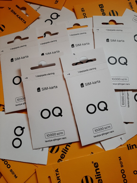 Оптом и в розницу! Продажа саморегистрирующих сим-карт от Beeline и OQ