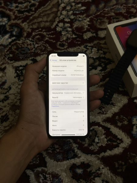 iPhone X 256gb kar/dok full