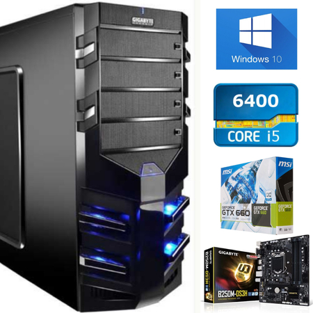 Игровой компьютер DDR4! CORE I5 6400/DDR4 8GB/HDD 1000GB/GTX660 2GB/SS