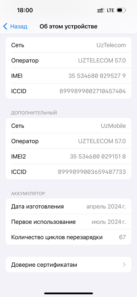 Iphone 15 Pro dual sim
